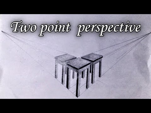 How to draw stool in two point perspective - YouTube