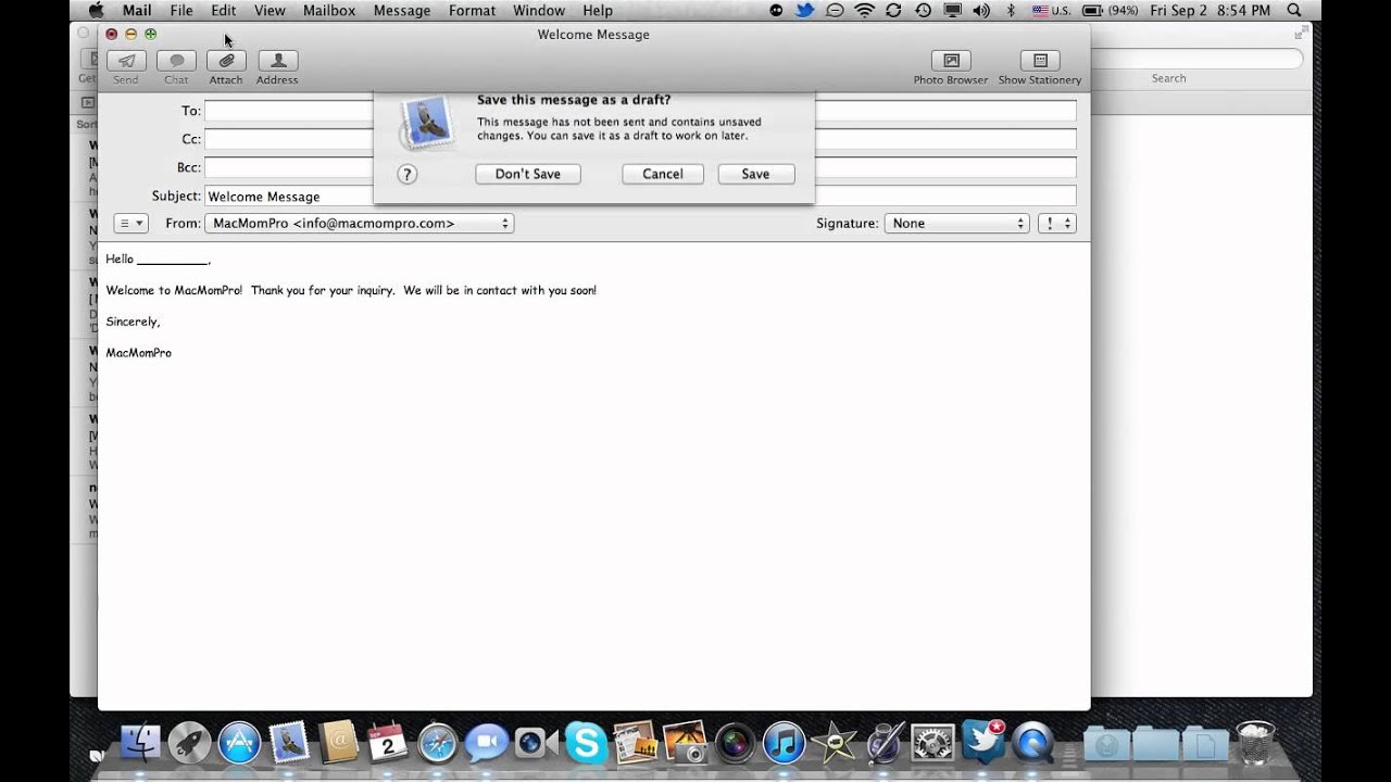 How To Create Template in Apple Mail - YouTube