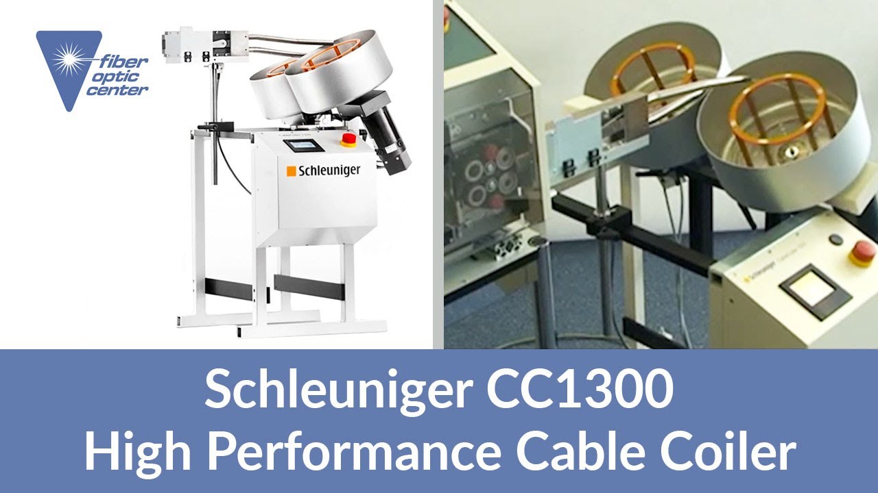 Schleuniger High Speed Fiber Optic Cable Coiler CC1300 - Available from Fiber Optic Center - YouTube