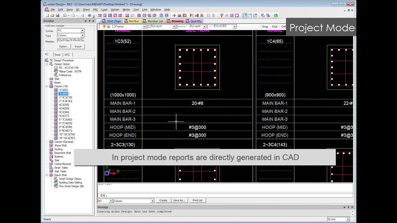 MIDAS Design+ - Column_Design - YouTube