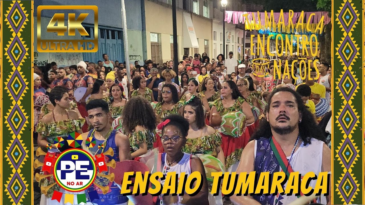 NAÇÃO PORTO RICO NO ENSAIO DO TUMARACA 2023 NA RUA DA MOEDA - RECIFE PE ...