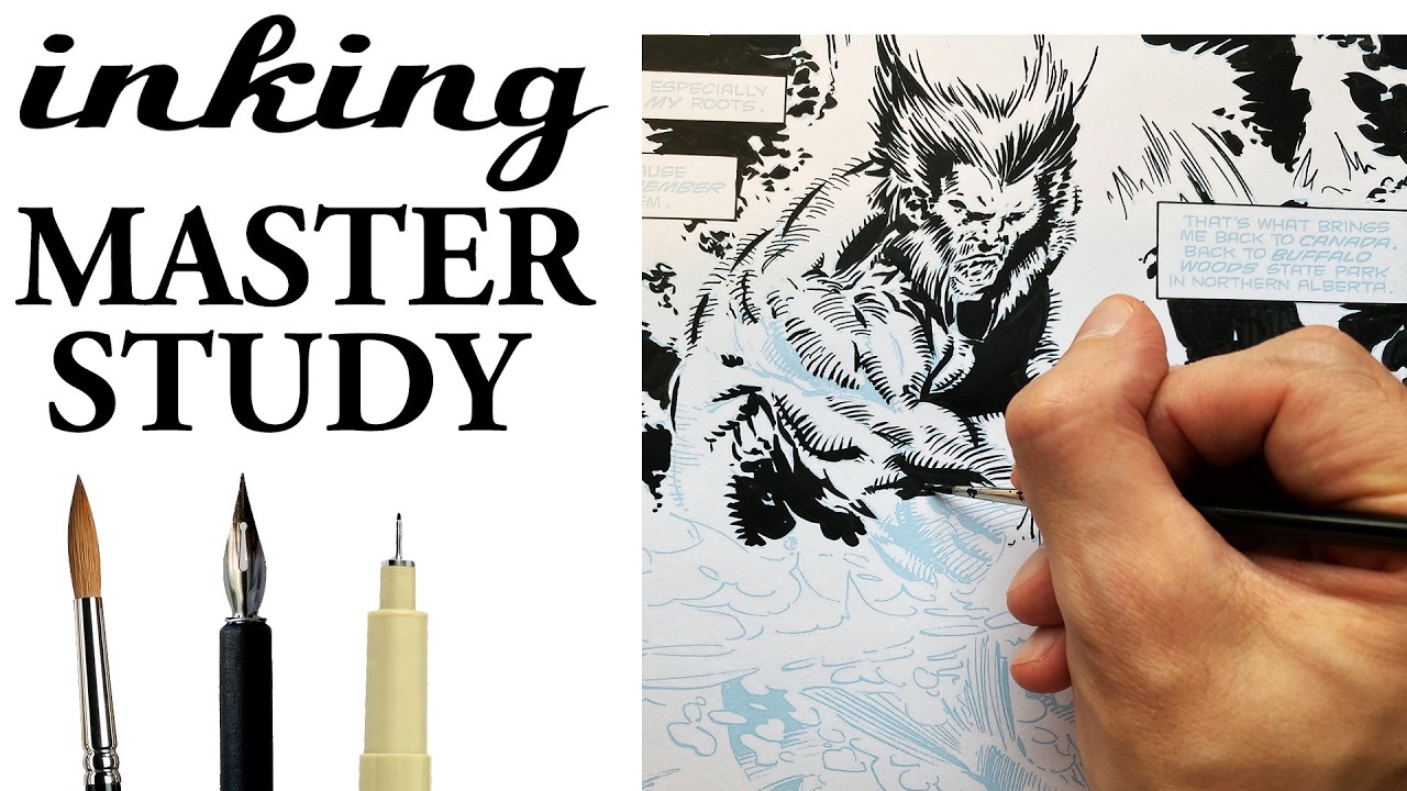 Comic Book inking Master Study - Dan Green over a Marc Silvestri ...