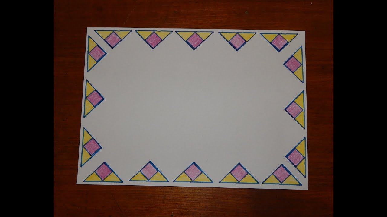 Border Design For Math Subject || Using Set Square || As Requested By ...