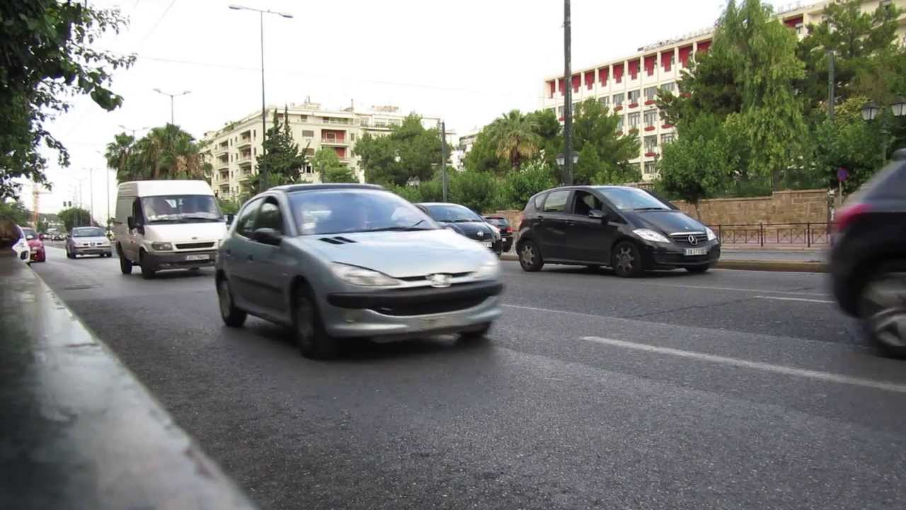 Traffic in Athens, Greece (Part 2) - YouTube