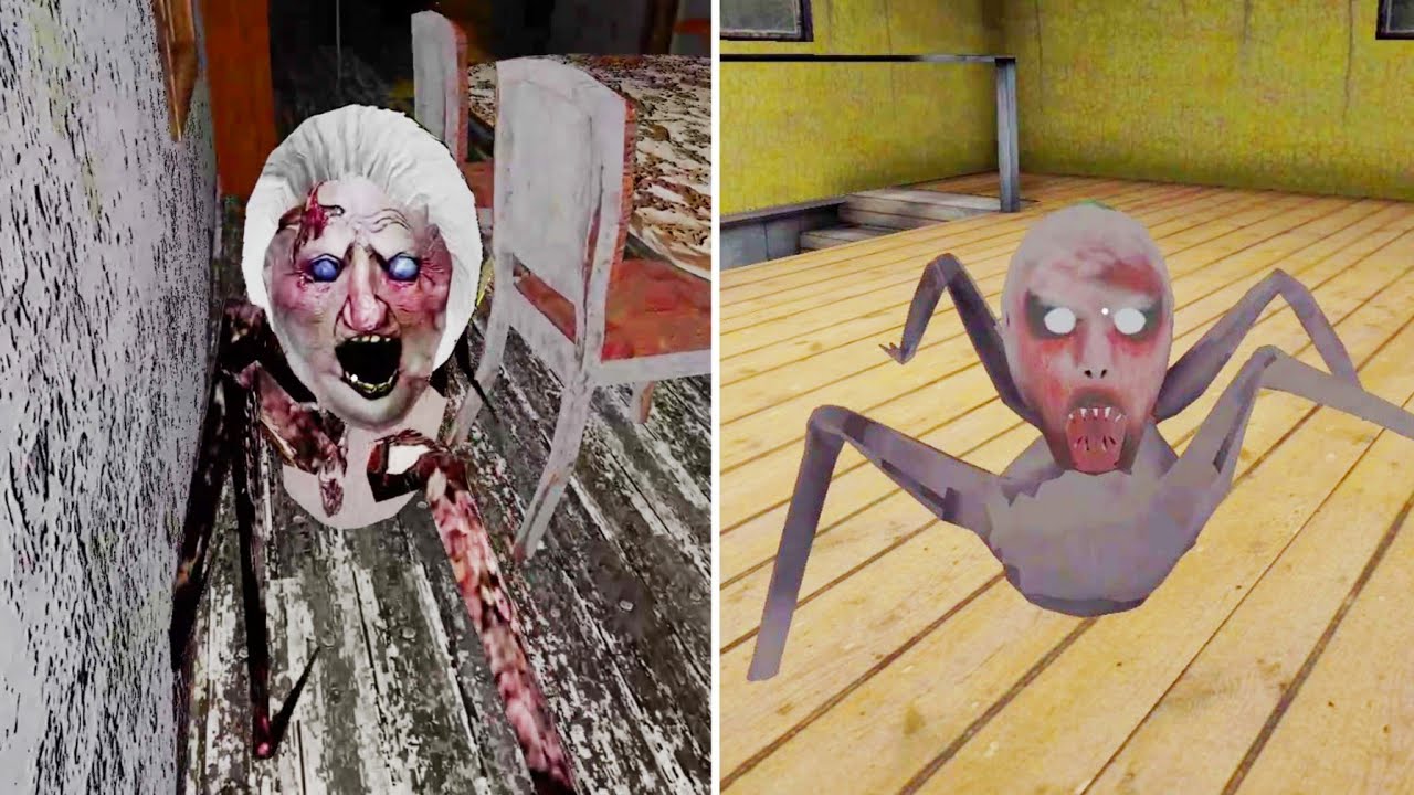 Spider Angeline In House VS Slendrina's Child In House In Granny New ...