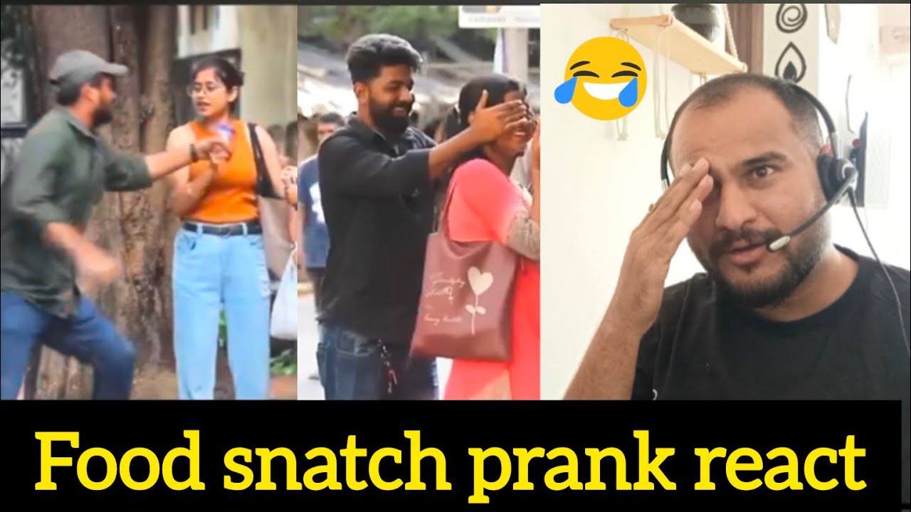 Food snatching prank reaction| @PrankBuzz | Reaction video - YouTube