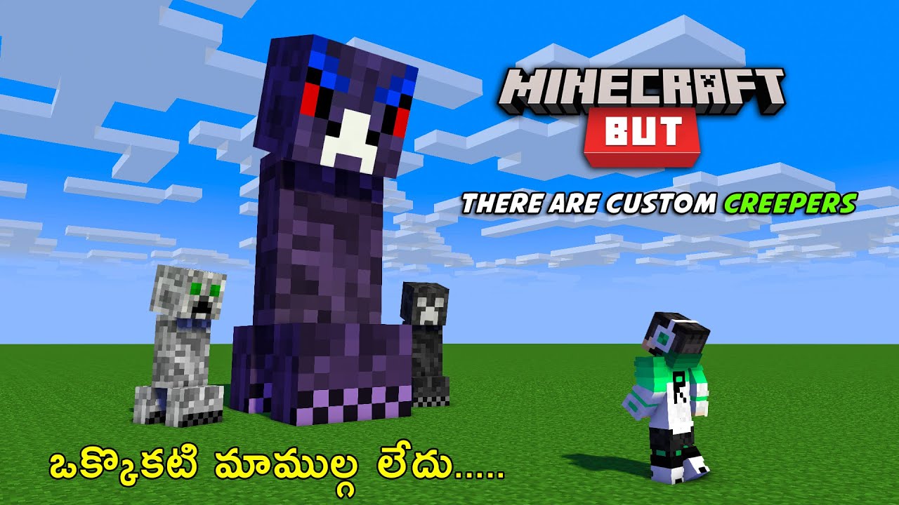 Minecraft But, There Are Custom Creepers | Raju Gaming - YouTube