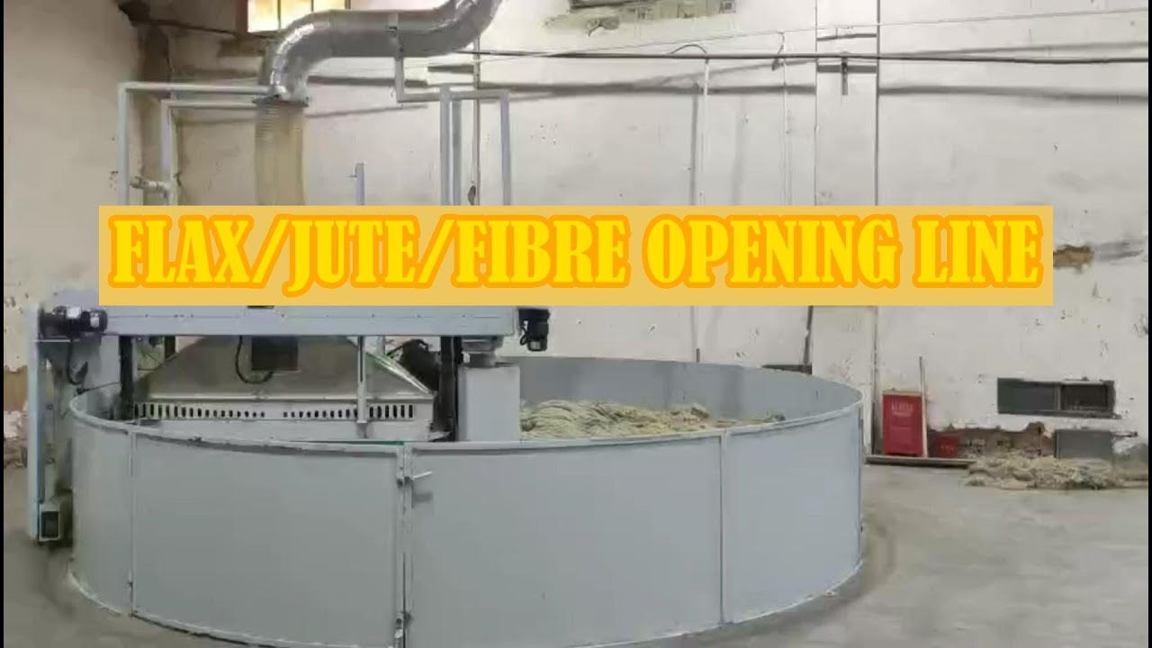 Flax fiber opening machine line - YouTube