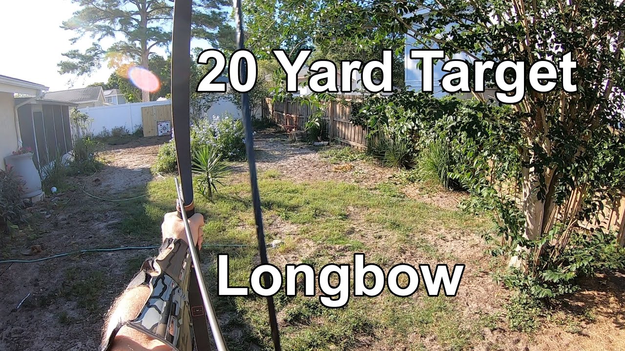 Longbow at 20-Yard Archery Target - YouTube
