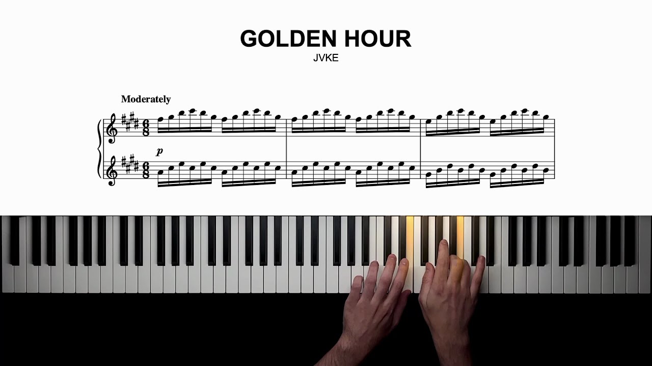 JVKE - golden hour | Piano Cover + Sheet Music - YouTube
