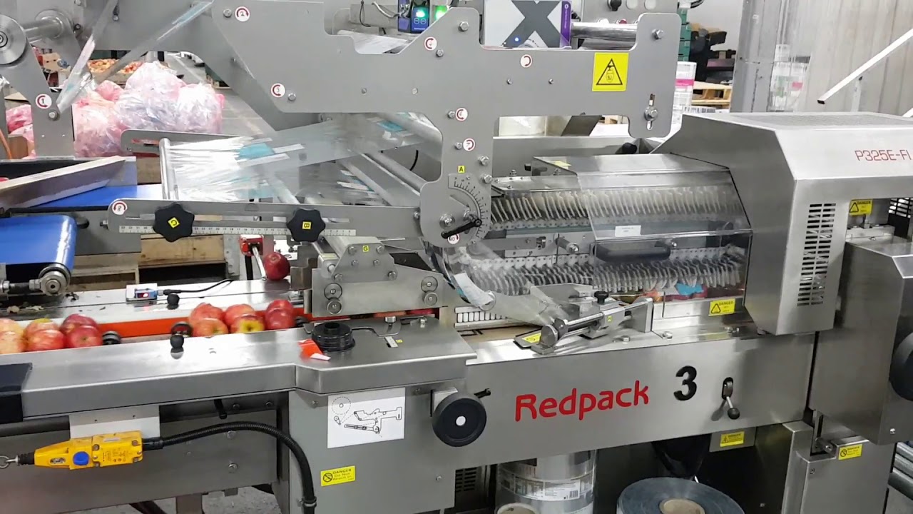 Redpack Flowpack punnet and trayless apples - YouTube
