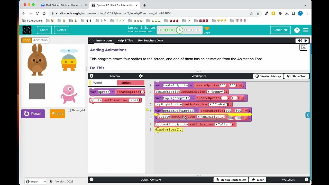 Lesson 8 6 Sprites - YouTube