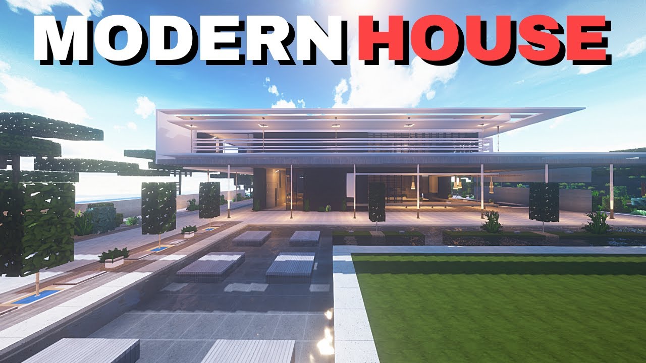 Minecraft: Modern Seaside House- Cinematic & Map Download - YouTube