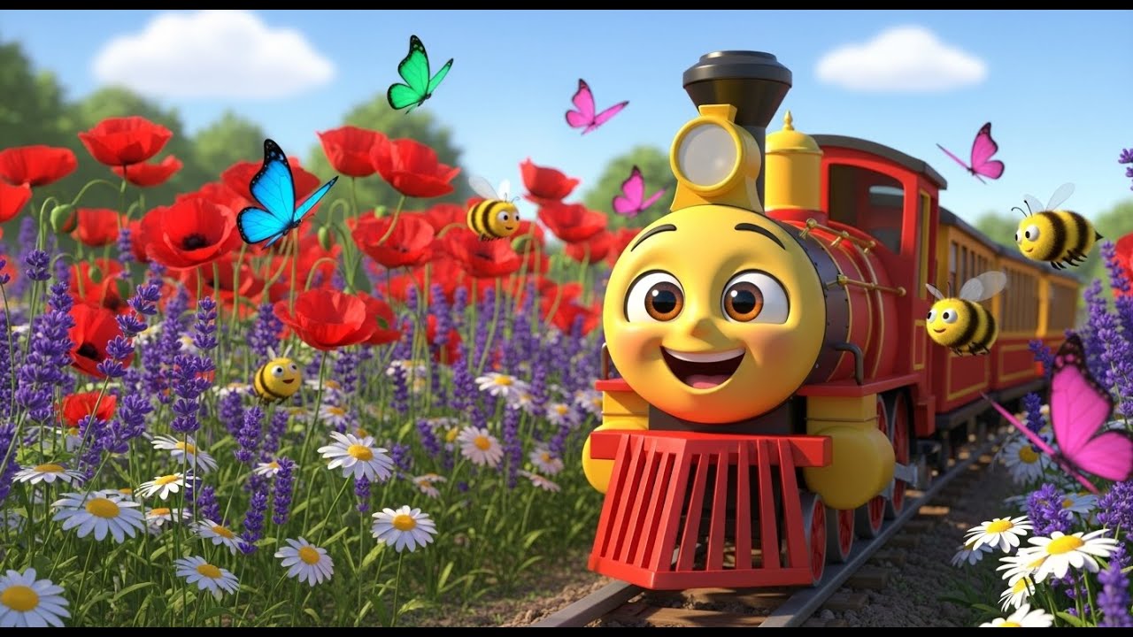 The Train on the Track Goes Choo Choo | Fun Toddler Train Song ...