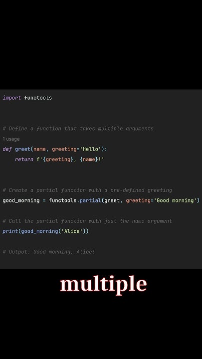 Using The Functools Partial Function To Create A Partial Function With