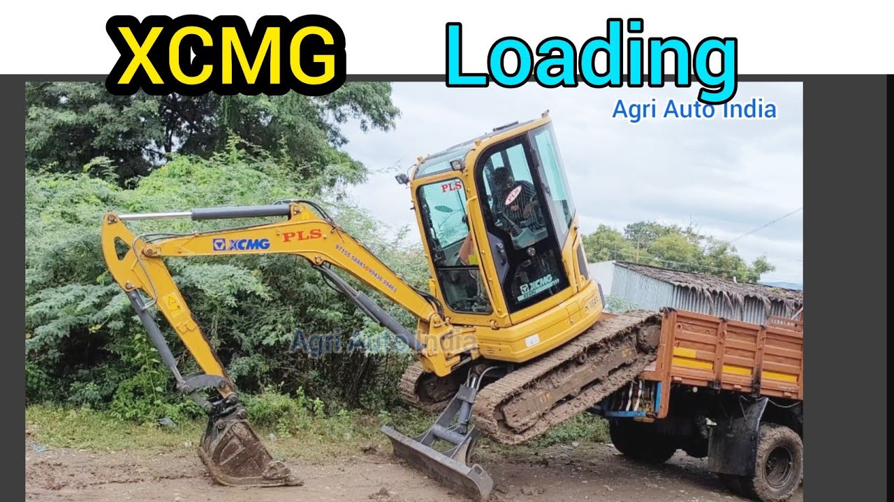 XCMG loading into truck / Mini Excavator loading - YouTube