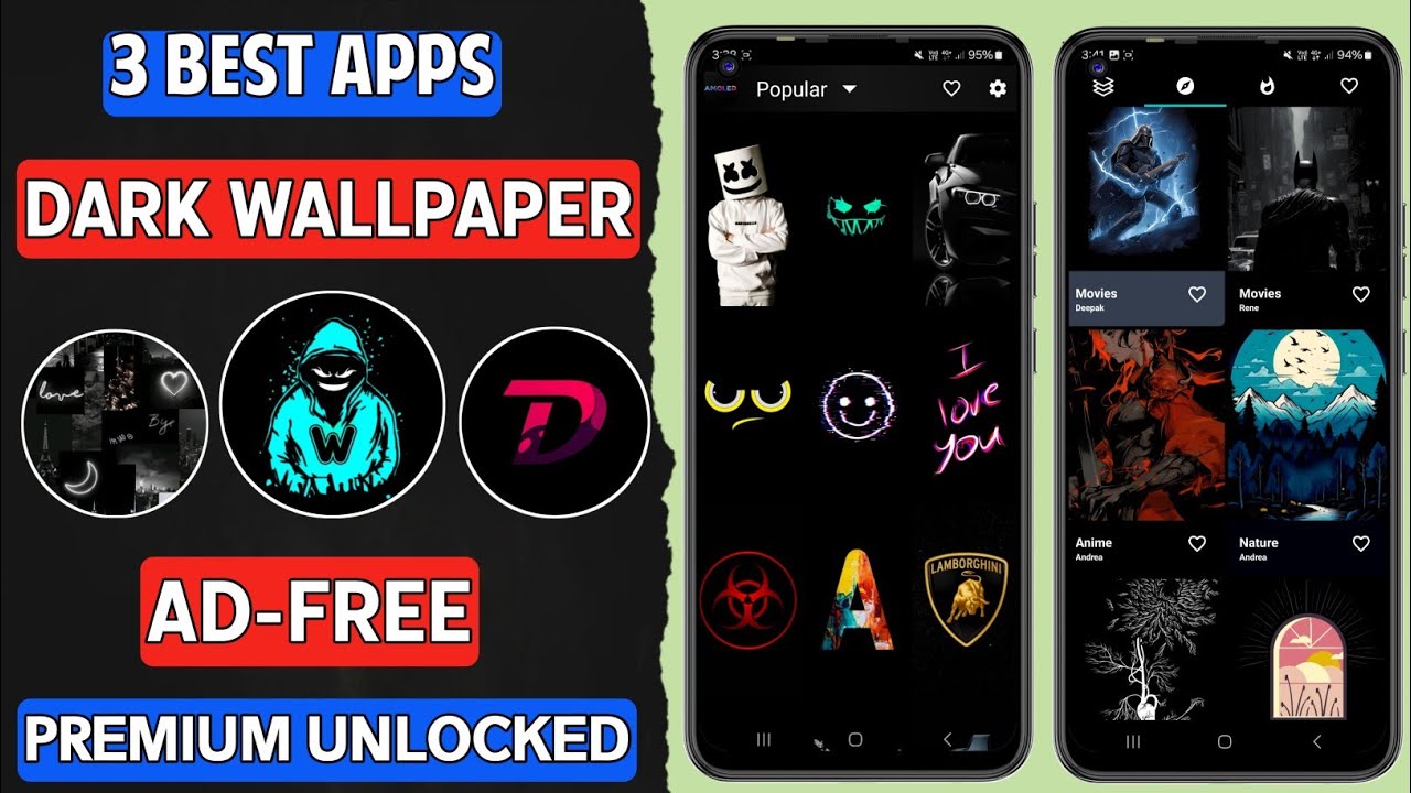 3 BEST Dark Wallpaper Apps For Android - Customize Your Phone - YouTube