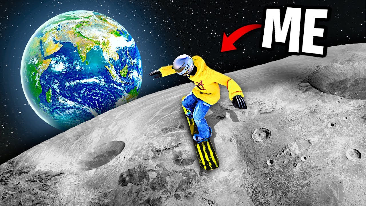 I Went Snowboarding In SPACE.. - YouTube