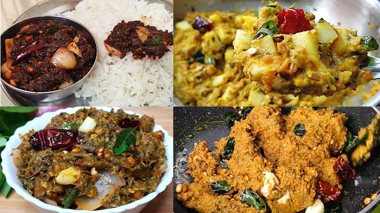 నోరూరించే 4 రకాల రోటిపచ్చళ్ళు| Gongura Pachadi | Beerakaya Pachadi ...