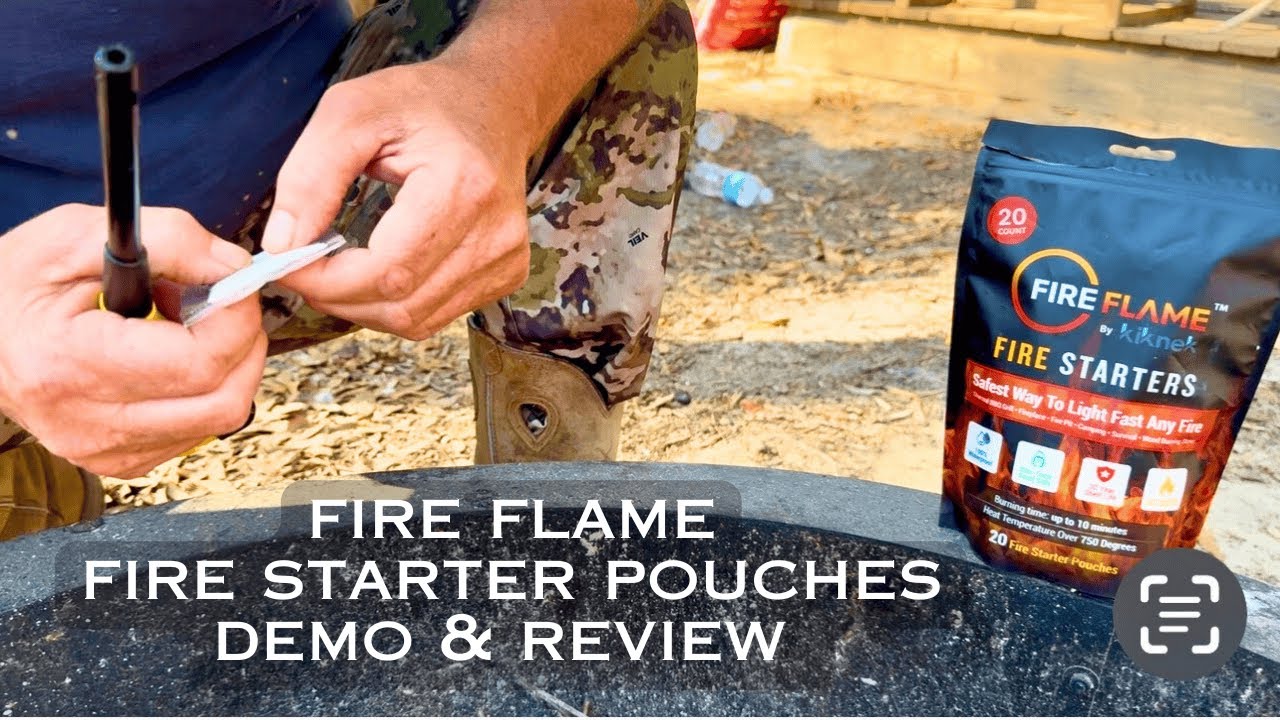FIRE FLAME by Kiknek Fire Starter Pouches Demo & Review - YouTube