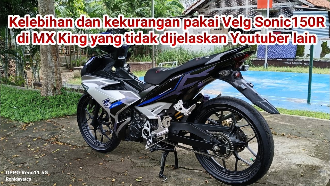 Kelebihan dan kekurangan pasang Velg Sonic 150R di MX King - YouTube