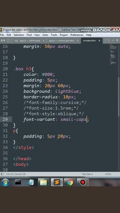 Font styling properties in css short tutorial | html css shorts - YouTube