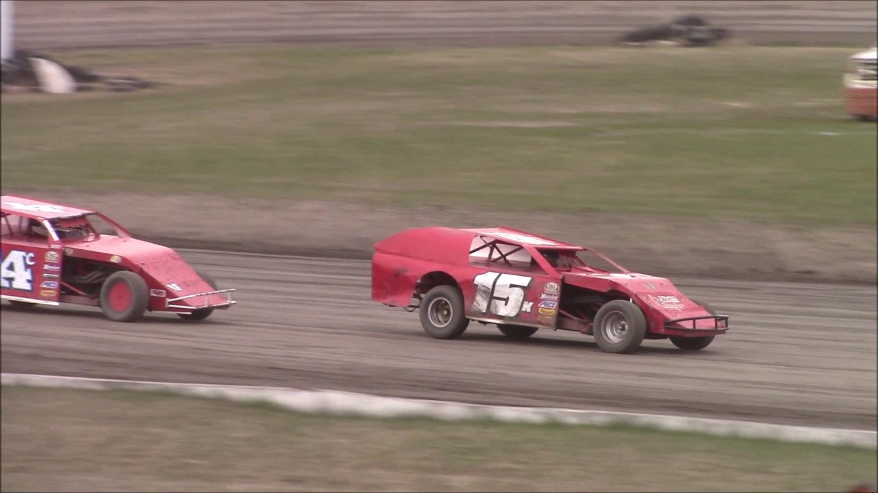WISSOTA Midwest Modifieds Heat #1 Emo Speedway May 6, 2017 - YouTube