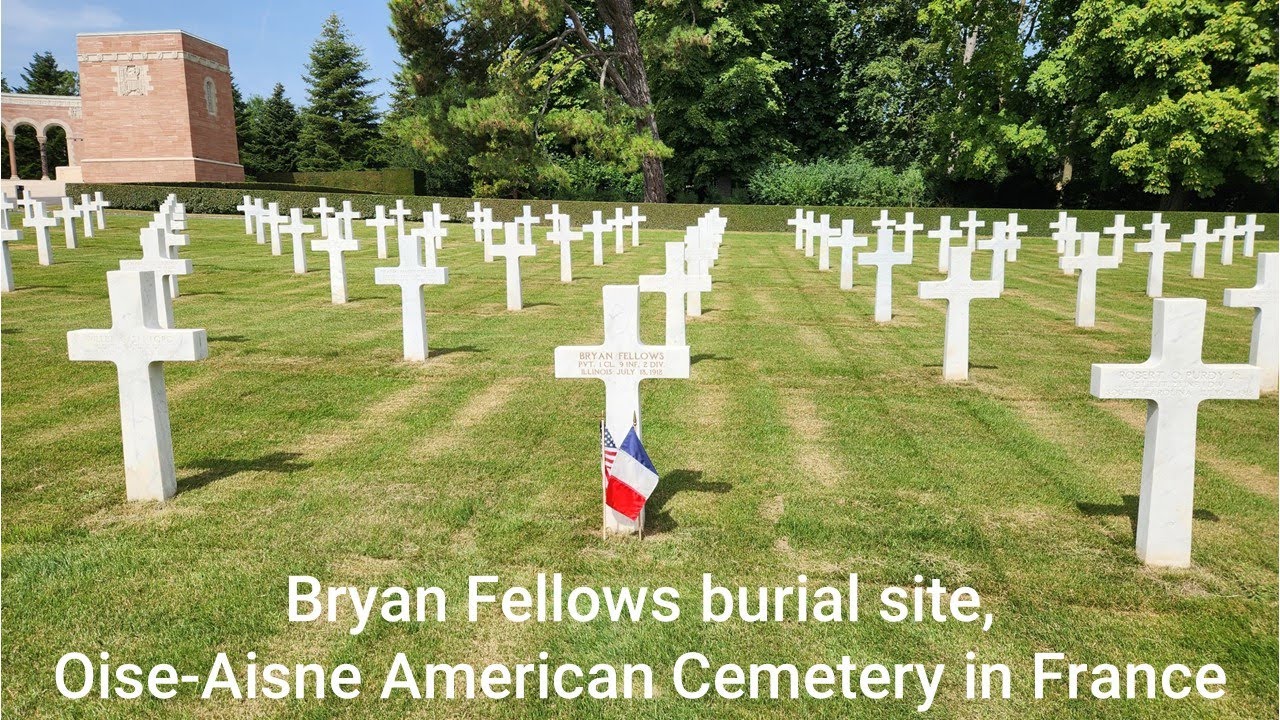 Visit to the grave of my great uncle, Bryan Fellows. Oise-Aisne ...