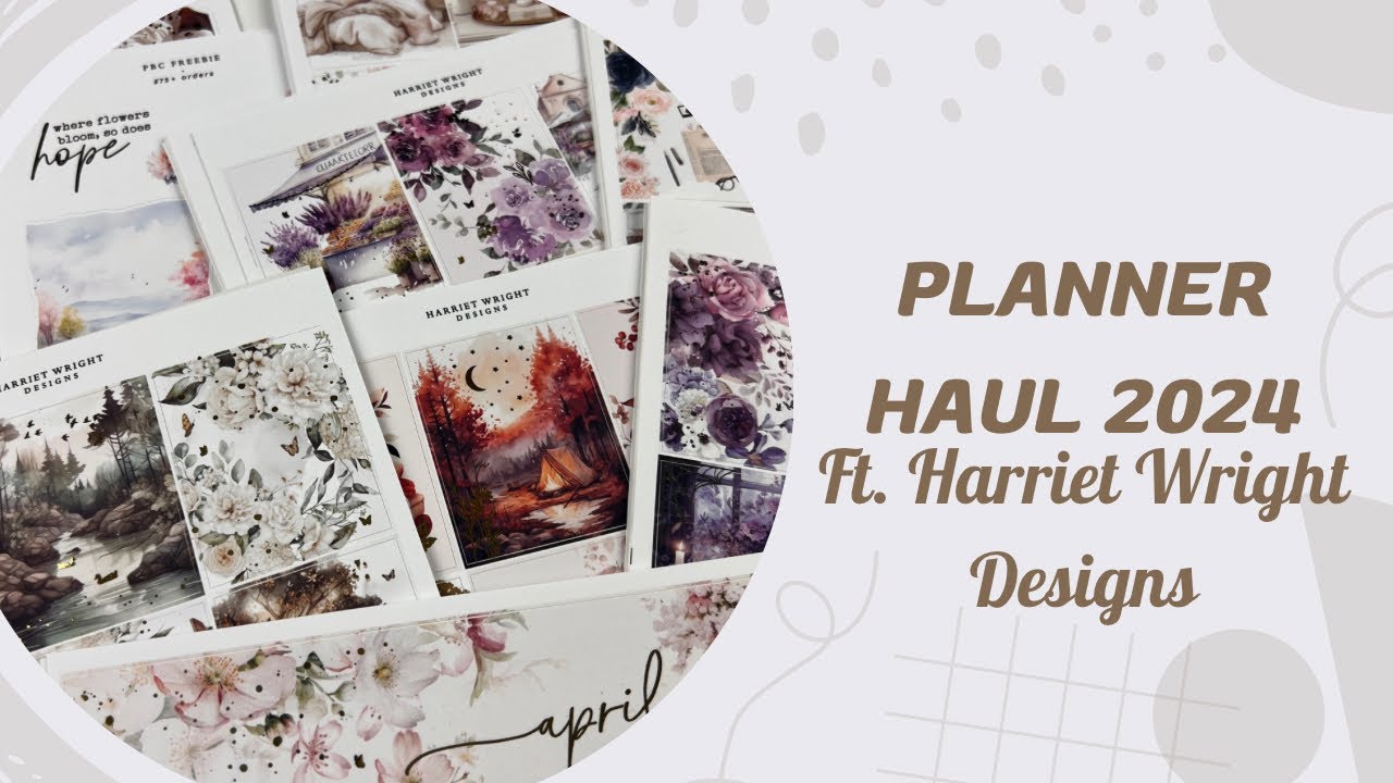 Planner Haul 2024 ft. Harriet Wright Designs - YouTube