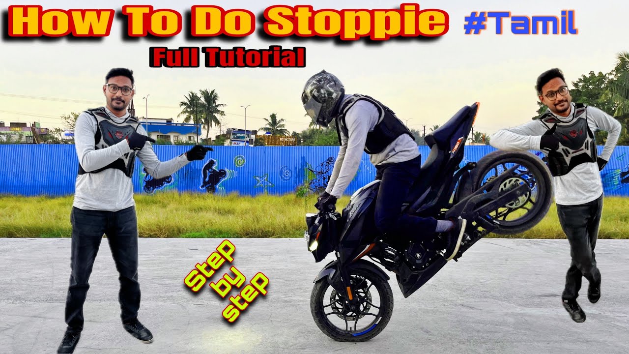 How To Do Stoppie!!! Step by Step in Tamil | Damboy | Bike Stunt Tutorial | #damboy #stoppie # ...