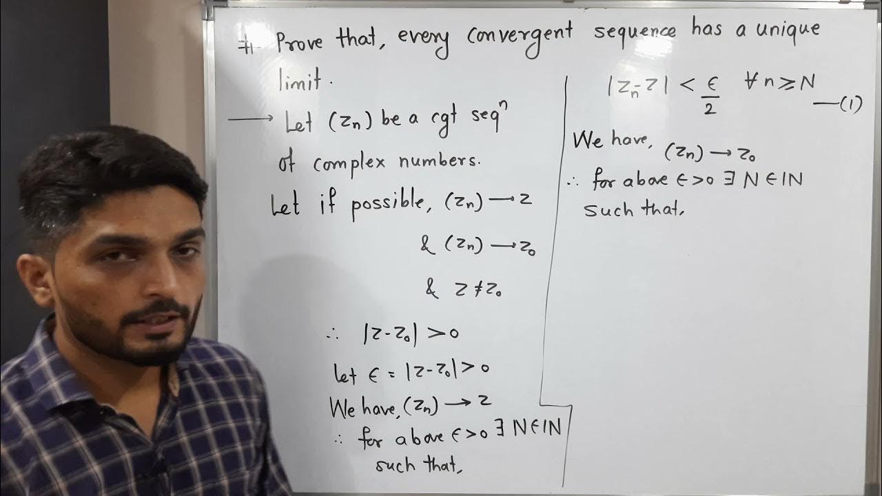 Complex Analysis | Unit 1 | Lecture 21 | Every Convergent Sequence has unique limit - YouTube