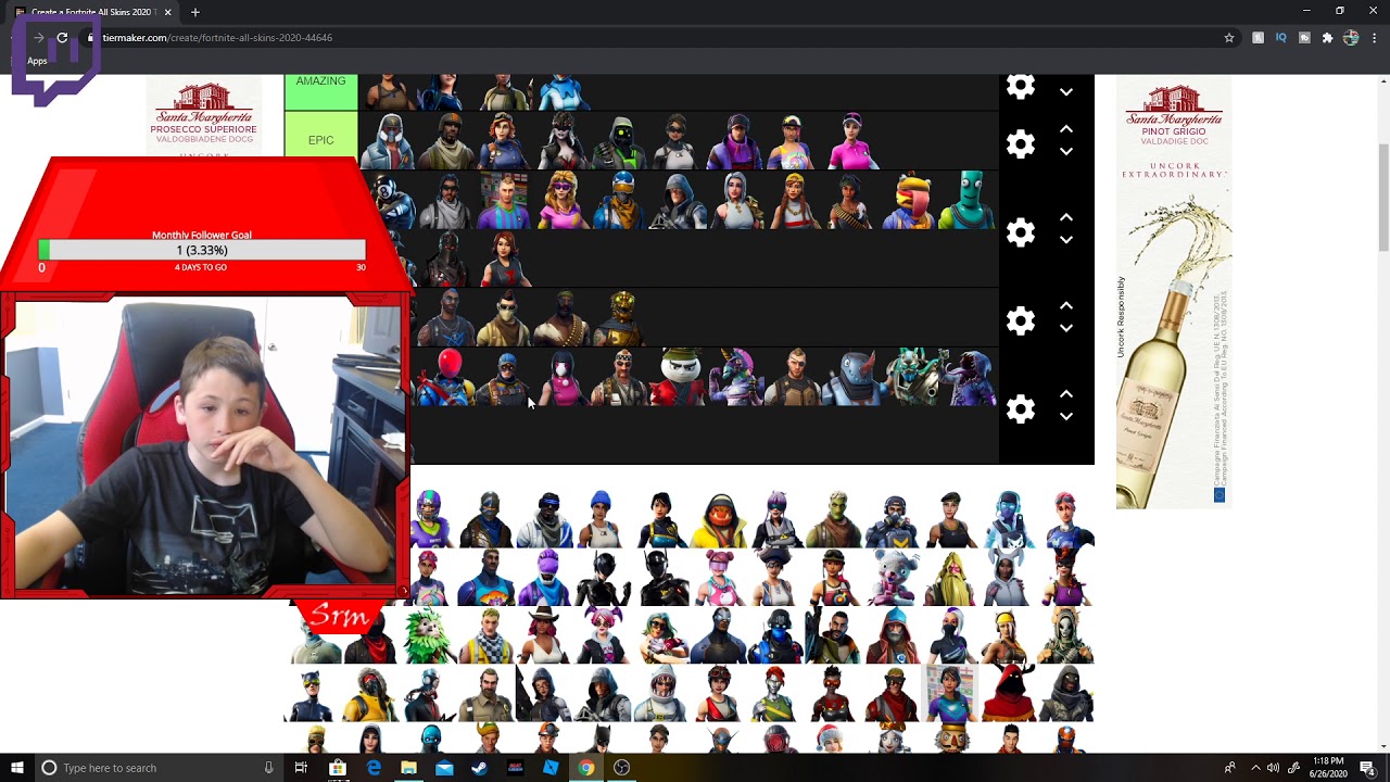 I ranked every fortnite skin... (Part 1) - YouTube