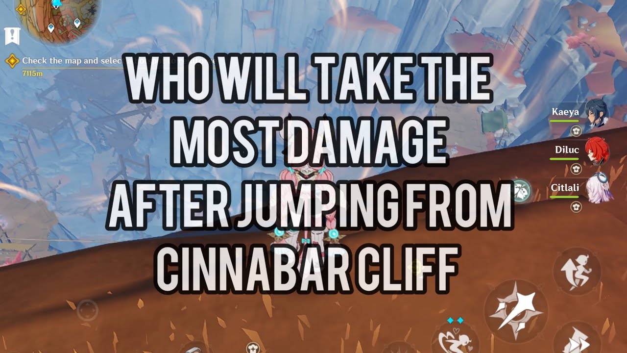 Genshin impact cliff drop damage test. Cinnabar cliff drop test for ...