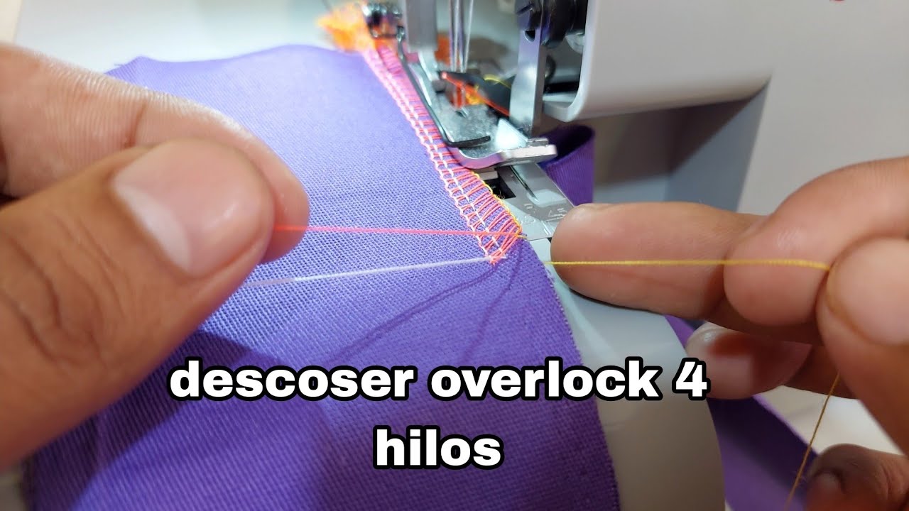 como descoser o desatar la costura overlock 4 hilos fácilmente. - YouTube
