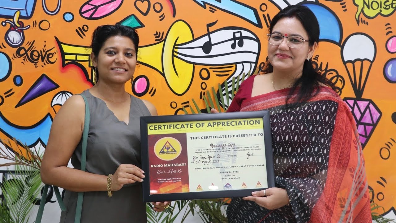Interview broadcast on Radio Maharani with RJ Geet | Baisakhi Saha ...