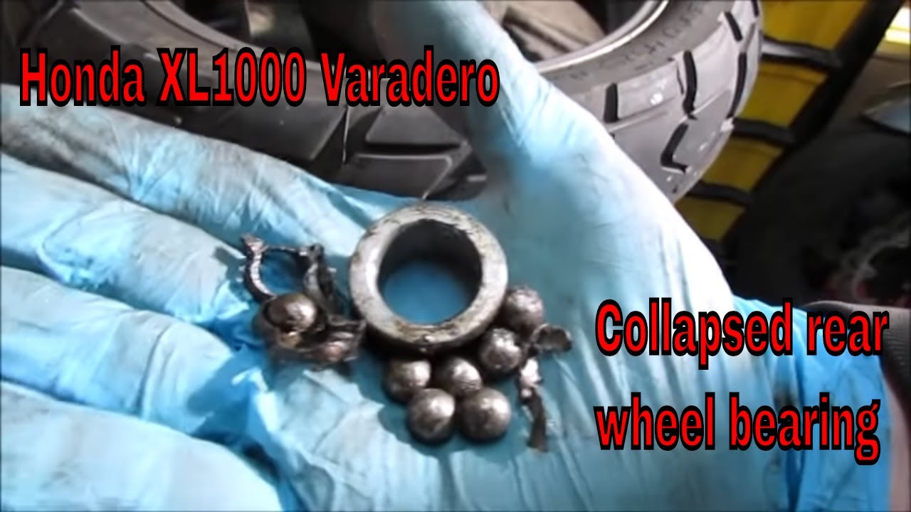 Honda XL1000 Varadero - Collapsed rear wheel bearing - YouTube