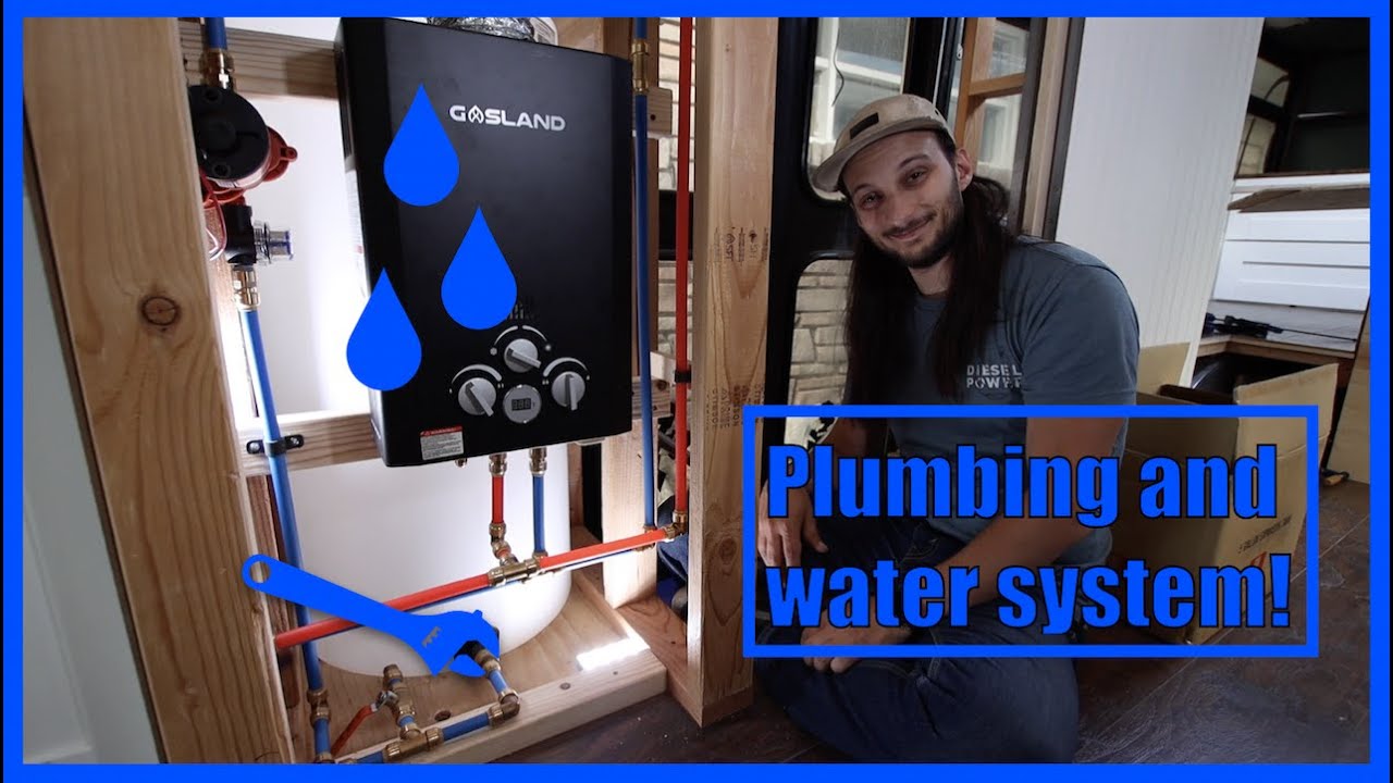 Finally plumbing my bus! A unique way of doing it! - YouTube