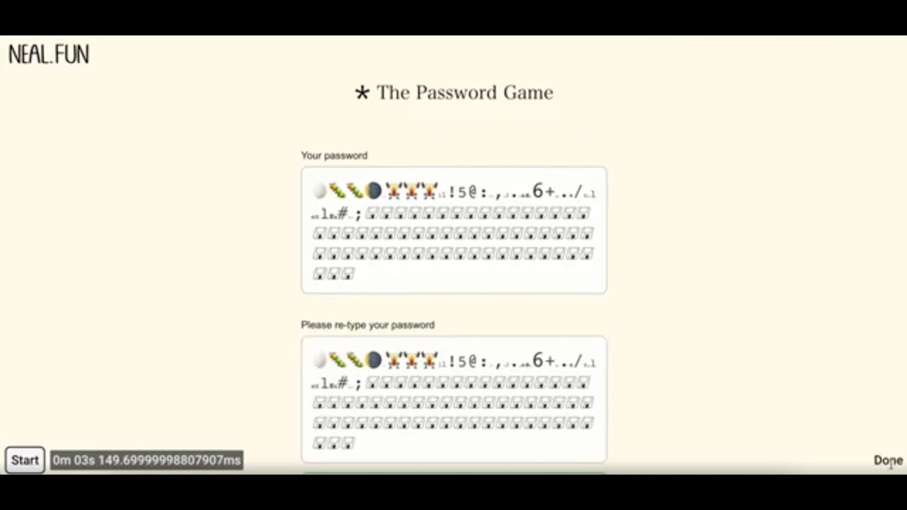 [WR TAS] The Password Game in 3.149s - YouTube