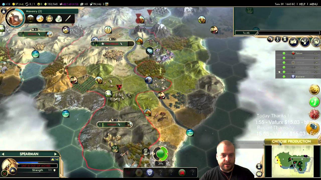 Civilization 5 Multiplayer 134: Ethiopia [2/4] ( BNW 6 Player Free For ...