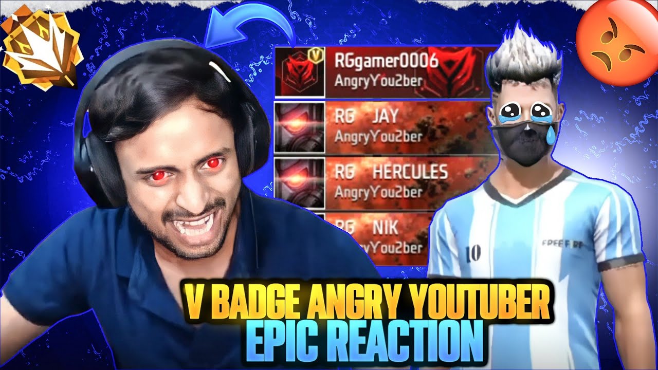 V BADGE ANGRY 😡 YOUTUBER EPIC 😯 REACTION 🤯😂🤬 ON ME - paraA3,A5,A6,J7 ...