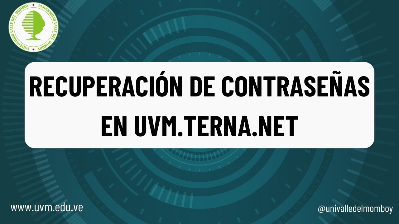 ¿Como recuperar tu contraseña en uvm.terna.net? - YouTube