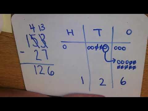 Subtraction (standard algorithm with decomposing) - YouTube