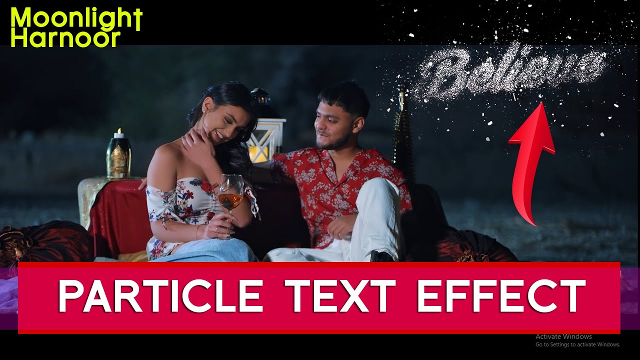 Particle Text effect Tutorial In AE Like Harnoon Moonlight song - YouTube