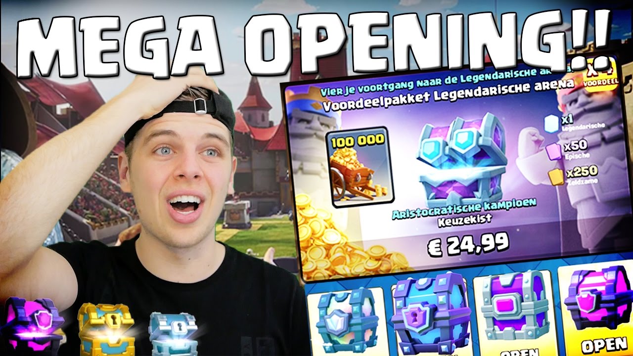 MEGA CHEST OPENING! CLASH ROYALE NEDERLANDS - YouTube