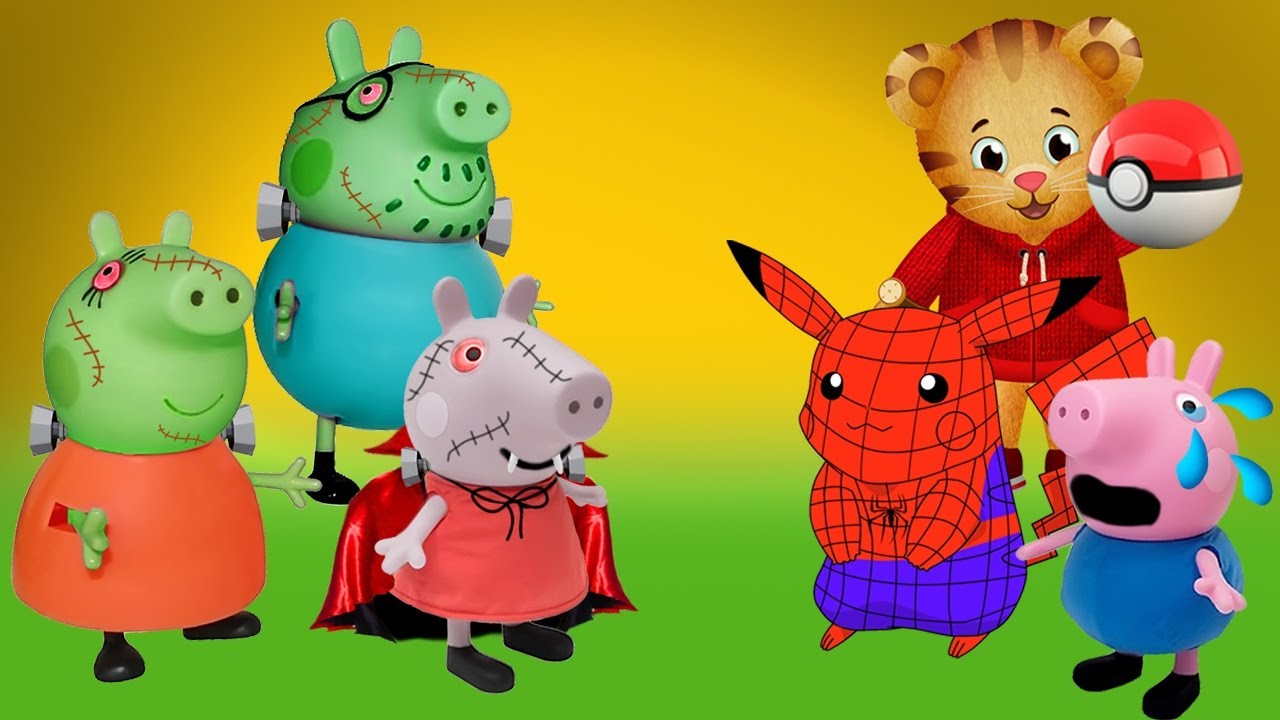 Familia Peppa pig vira vampiro e Frankstein salvos por George Daniel ...