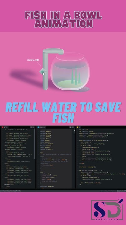 Fish in a Bowl Animation Design | HTML CSS(SASS) &JS| SDSQUAR Solutions #frontend #webdesign# ...