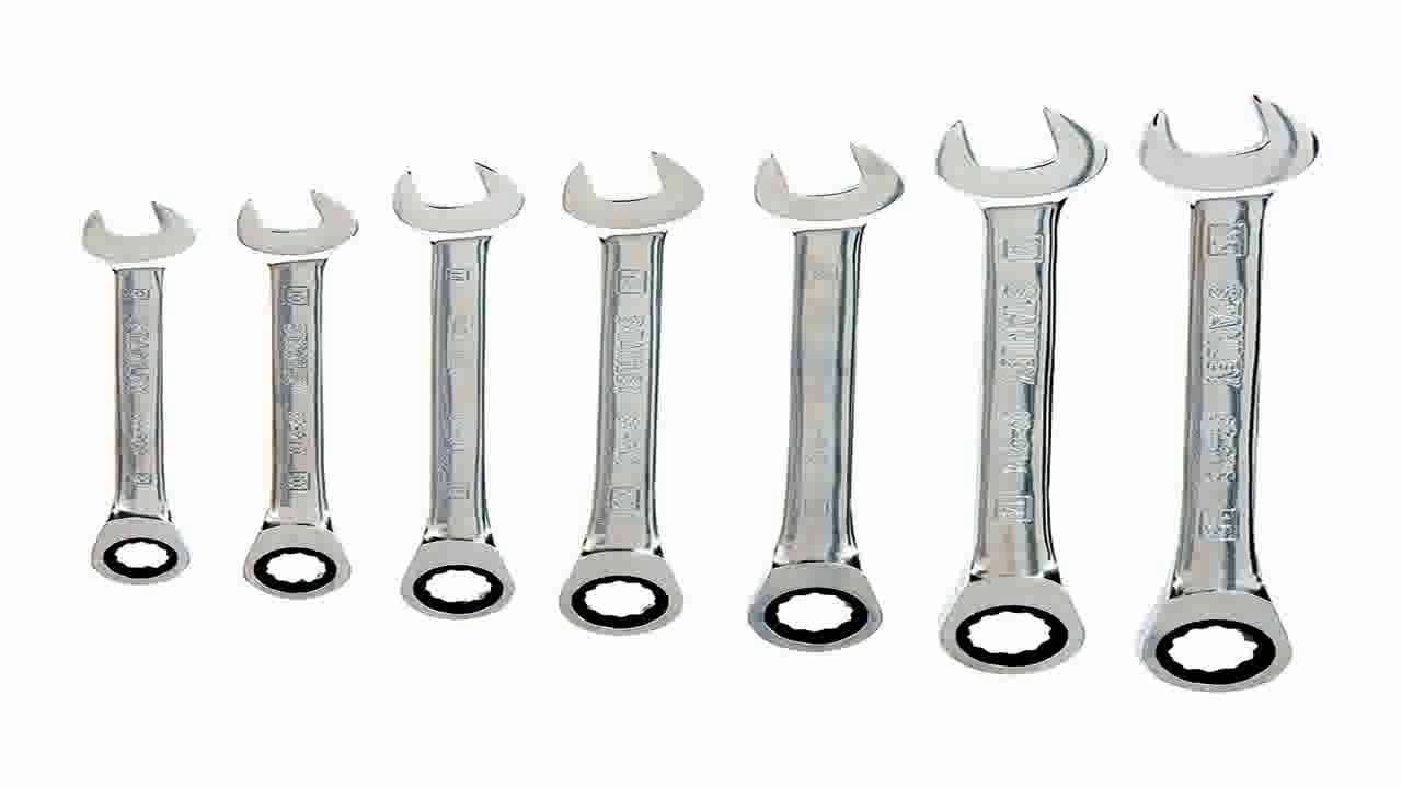 Stanley 94 543W 7 Piece Ratcheting Wrench Set Metric - YouTube