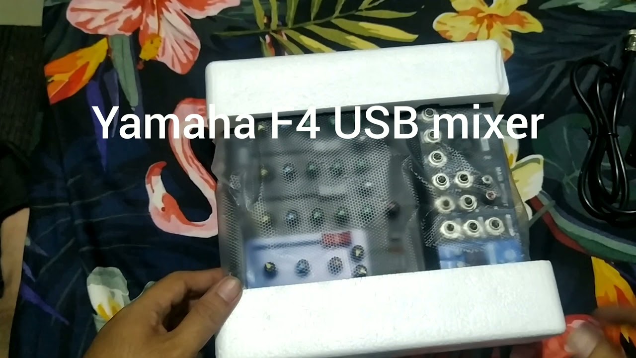 Yamaha F4 USB mixer digital Mp3 Player with Bluetooth (unboxing ...