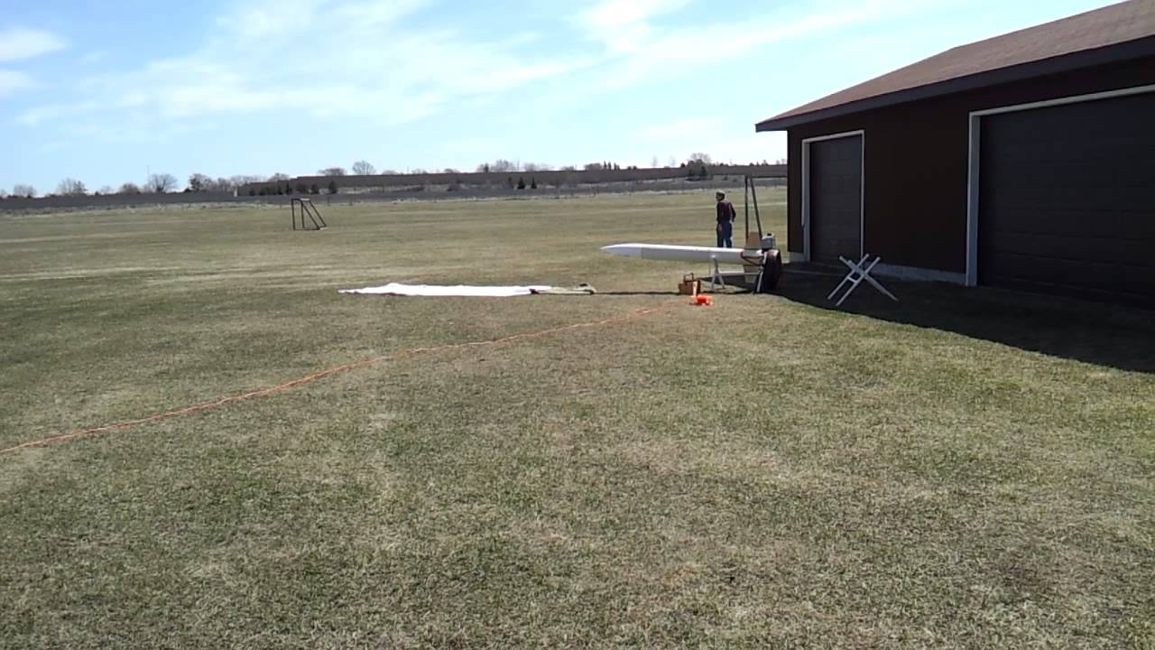 Static ejection-charge testing, high-powered amateur rocket - YouTube