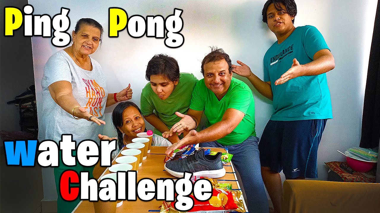 Blow The Ball Over Water Glass Challenge | Funny Game | The Tweedie ...